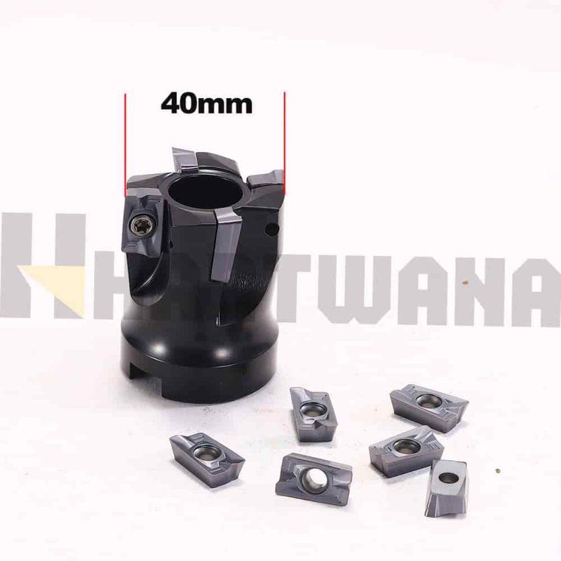 HARTWANA Indexable End Mill Face Mill R8 FMB22 Arbor APMT1604 Milling ...