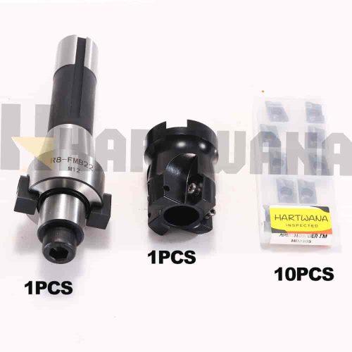 HARTWANA Indexable End Mill Face Mill R8 FMB22 Arbor APMT1604 Milling ...